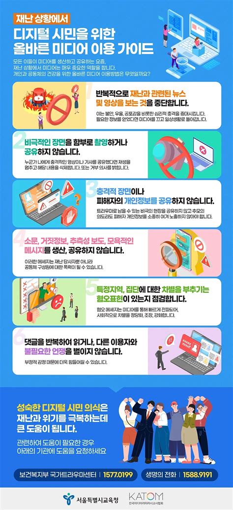 디지털 시민을 위한 올바른 미디어 이용 가이드 라인 이미지 자료 함께보기
