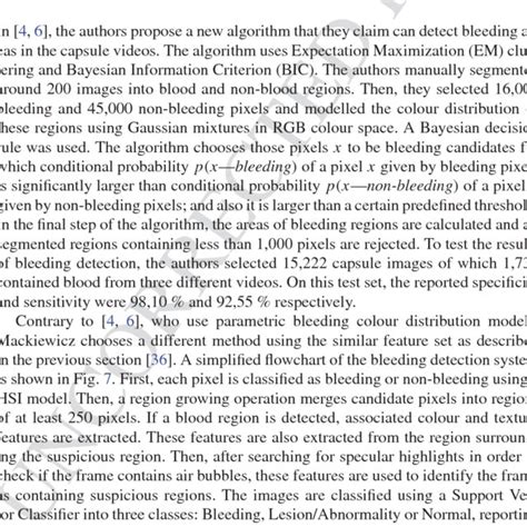 Bleeding Detection System Flow Chart From 13 Download Scientific
