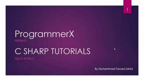 C Sharp C Tutorial On Visual Studio In Urdu Hindi Part Hello World Program By