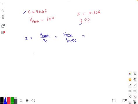 solved when a 4 0 Âµf capacitor is connected to a generator whose rms
