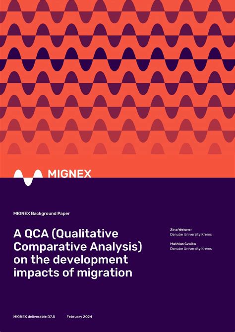 A Qca Qualitative Comparative Analysis On The Development Impacts Of Migration Mignex