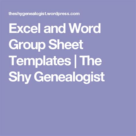 Excel And Word Group Sheet Templates Words Excel Templates