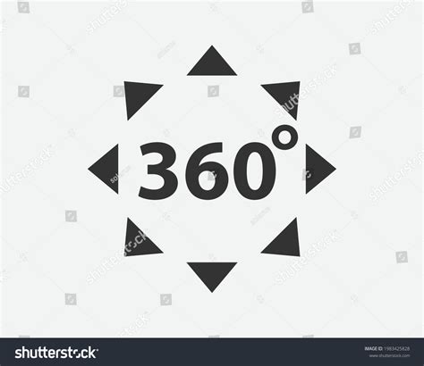 360 Degree View Vector Icon Signs Stock Vector Royalty Free 1983425828 Shutterstock