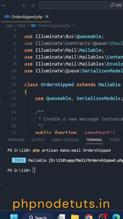 ⚡how To Create A Mail In Laravel ⚡l Shorts Youtubeshorts Laravel Laraveltips Laravel10