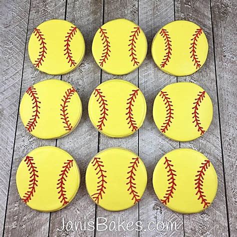 Softball Cookies Janisbakes Softball Cookie Decorating Ideas
