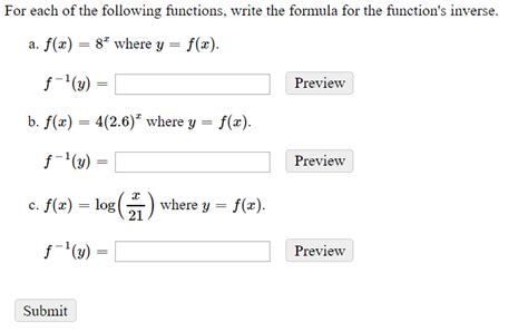Solved For Each Of The Following Functions Write The