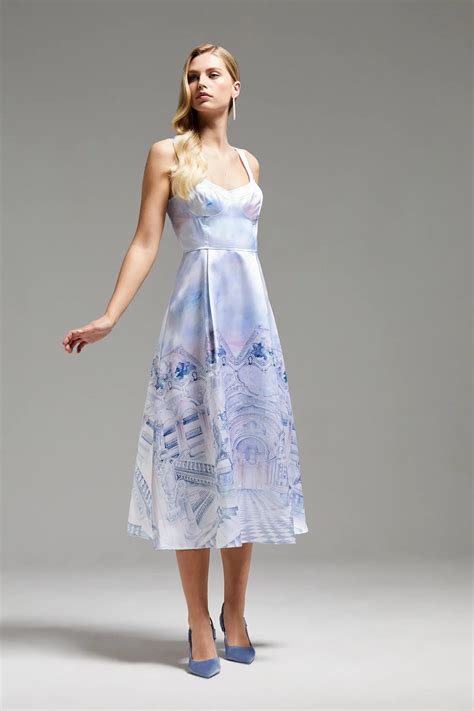 Norman Hartnell Structured Bodice Twill Midi Coast Artofit