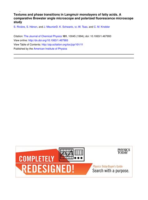 Pdf Textures And Phase Transitions In Langmuir Monolayers Of Fatty Acids A Comparative