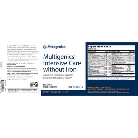 Multigenics Intensive Care Without Iron Coast To Coast Compounding