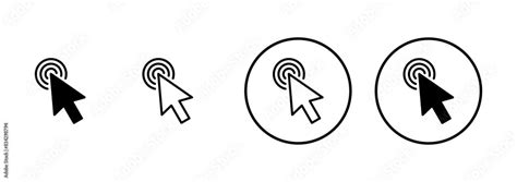 Click Icon Vector Isolated On White Background Cursor Icon Computer