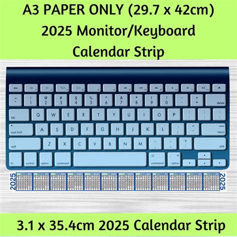 Keyboard Calendar Strip 2026 Etsy