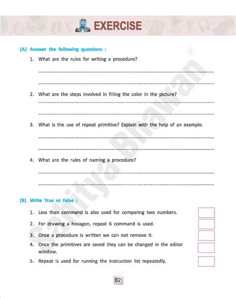 Computer Subject Worksheet For Grade 4