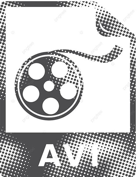 Halftone Icon Video File Format Website Transportation Audio Vector Website Transportation