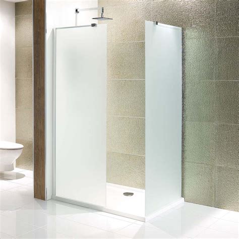 Edition Volente 900mm Frosted Glass Wetroom Shower Screen 6mm Ediw030