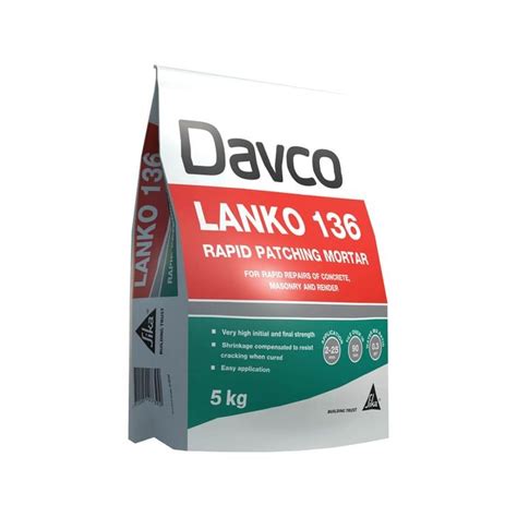 Davco 5kg 136 Rapid Patching Mortar Bunnings Australia