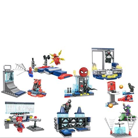 Spider Man Base Green Goblin War Spider Man Sets Minifigures Block Toys