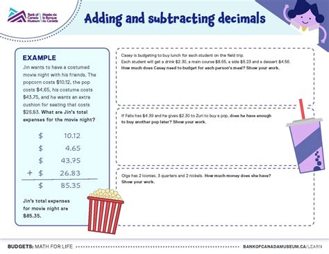 Math Budgeting Worksheets Budgeting Worksheets