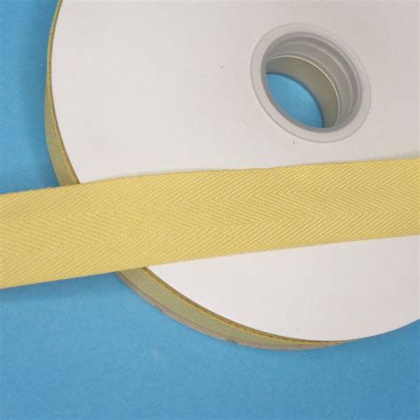 50 Metres Of Old Gold Soft Herring Bone Webbing Ribbon 25mm Wide Bits And Bats Online