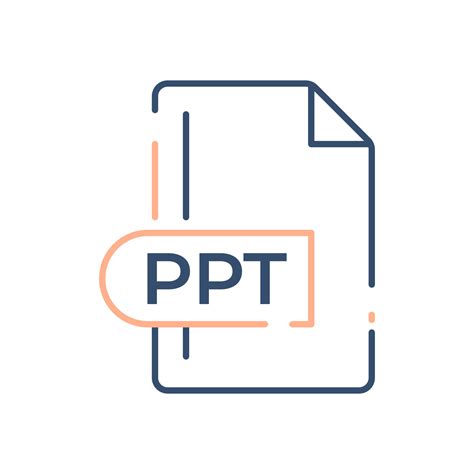 PPT File Format Icon PPT Extension Line Icon 15426144 Vector Art At Vecteezy