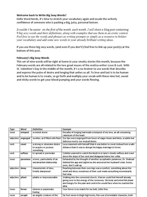 Welcome Back To Write Big Sexy Words Pdf Word Cognitive Science