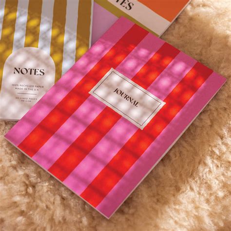 A5 Hot Pink Stripe Notebook Bold And Stylish Good Tuesday