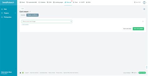 Everything You Need To Know About Exit Intent Pop Ups SendPulse