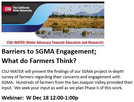 Steve B On Linkedin Csu Water Webinar Sgma Project Farmer