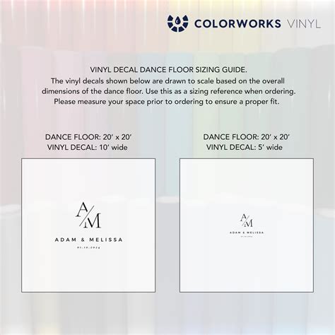 Personalized Wedding Vinyl Decals Dance Floor Decal Vinyl Floor Decals Wedding Decal