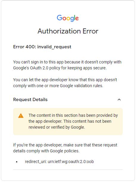 Nest Error 400 Invalidrequest Due To Oauth Oobdesktop Auth Deprecation · Issue 67662 · Home