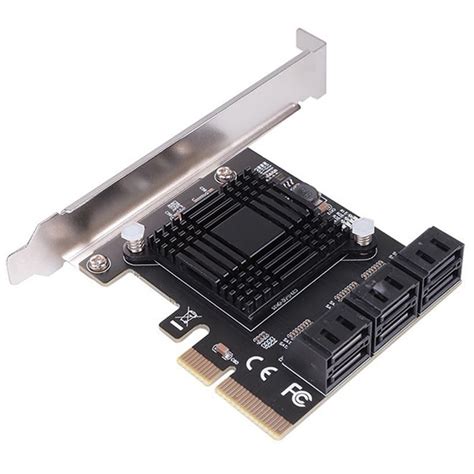 Sata 3 Pci плата расширения Pci E Pcie контроллер для Hdd Ssd 1x купить на Ozon по низкой цене