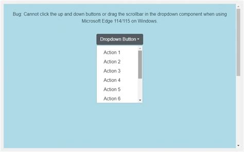 scrollbar dragging issue in bootstrap vue dropdown component in