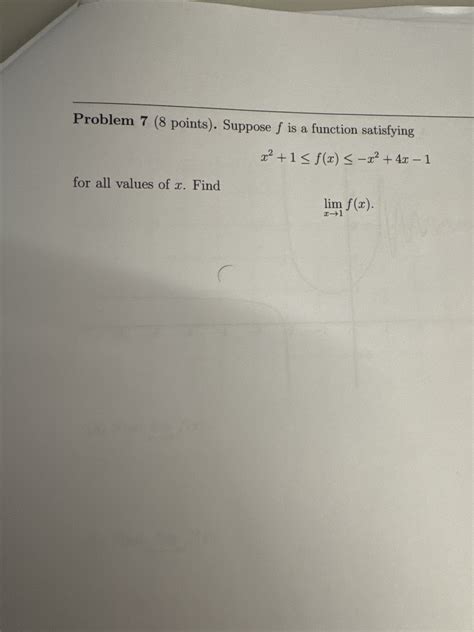 Solved Problem 7 8 Points Suppose F Is A Function Chegg Com