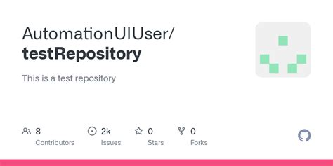 Github Automationuiusertestrepository This Is A Test Repository