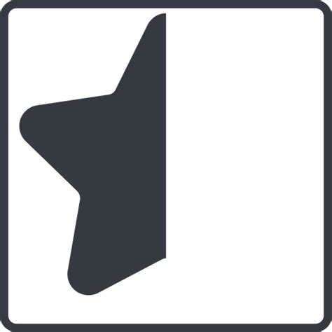 star half solid icon by friconix fi stluxl star half solid thin line