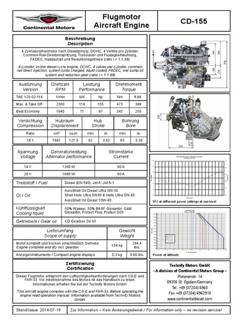 Continental Cd155 Specsheet Pdf