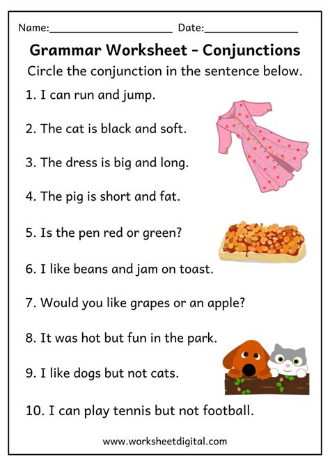 Conjunctions Worksheet Digital 1 Teacher Made Resources