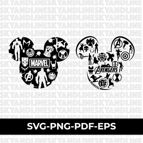 Avengers Mickey Svg Avengers Svg Cut File Cricut Svg Png Etsy