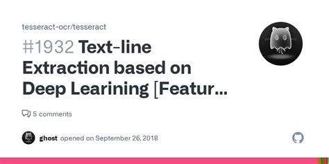 Text Line Extraction Based On Deep Learining [feature Wanted] · Issue 1932 · Tesseract Ocr