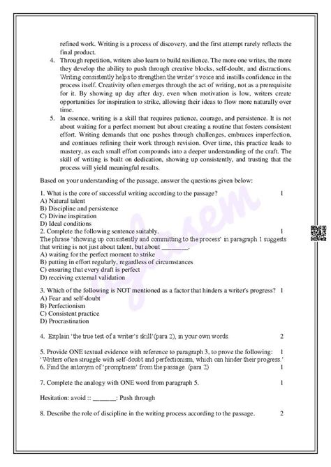 Rbse Class 11 Model Paper 2025 English Download राजस्थान बोर्ड