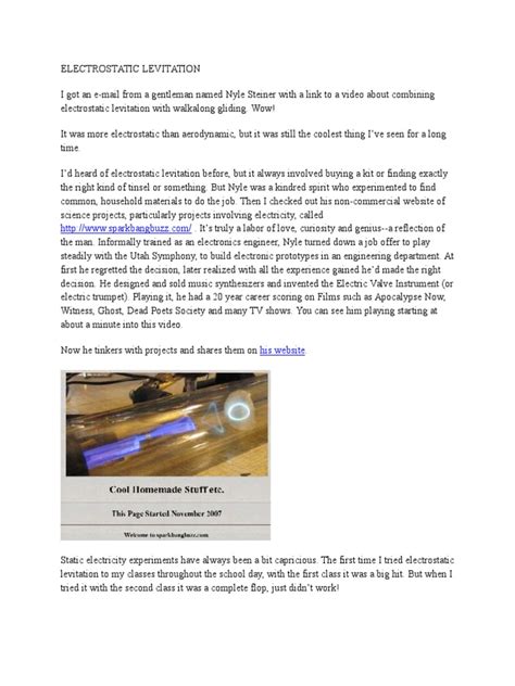 PDF Electrostatic Levitation DOKUMEN TIPS