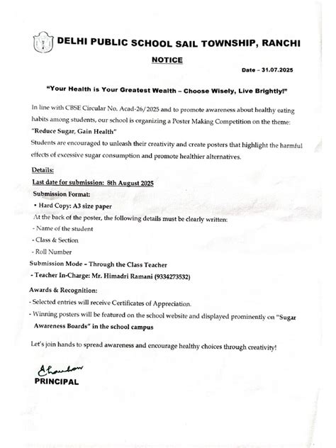 Sugar Poster Competition Pdf