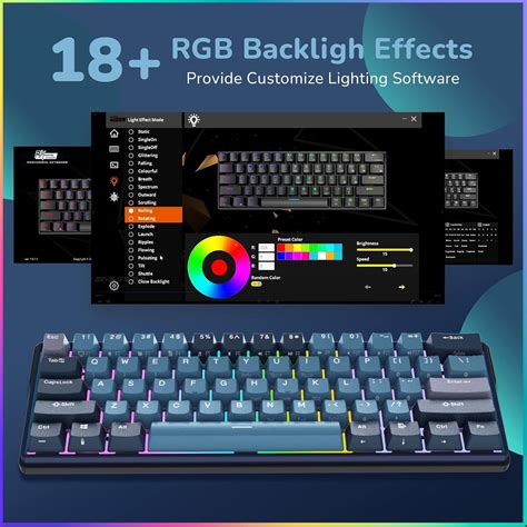 Buy Teclado Mecânico Sem Fio Rk Royal Kludge Rk61 Plus Teclado De Jogos Rgb A 60 Com Hub Usb