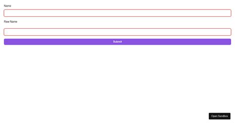 Saas Field Isinvalid Codesandbox