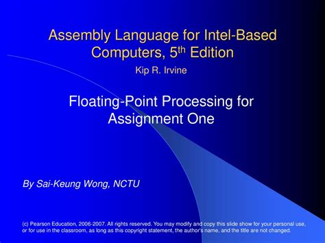 Assembly Language For Intel Based Computers 5th Edition Ppt Download