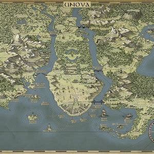 Pokemon Print Unova Fantasy Map Geeky T For Him Anniversary