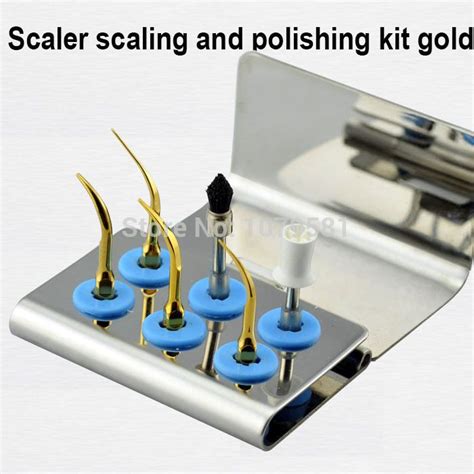 1 Set Espkg Scaler Scaling And Polishing Kit Gold Perio Scaling