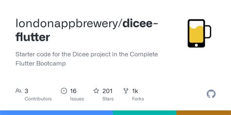 GitHub Londonappbrewery Dicee Flutter Starter Code For The Dicee Project In The Complete