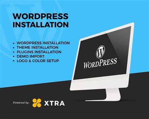 wordpress and theme installation xtra