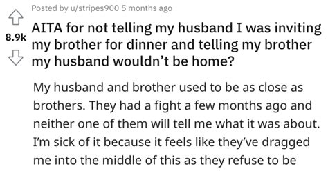 Woman Asks If Shes Wrong For Tricking Her Brother And Her Husband