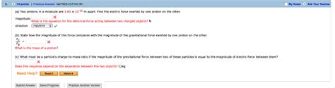 Solved Two Protons In A Molecule Are 3 60 Times 10 10 M